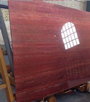 Stone Slab Red Travertine - Iran2africa